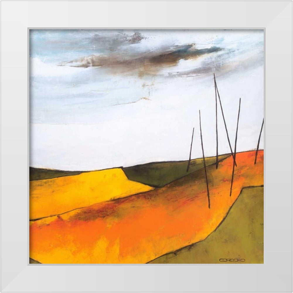 Cordaro, Emiliana 20x20 White Modern Wood Framed Museum Art Print ...