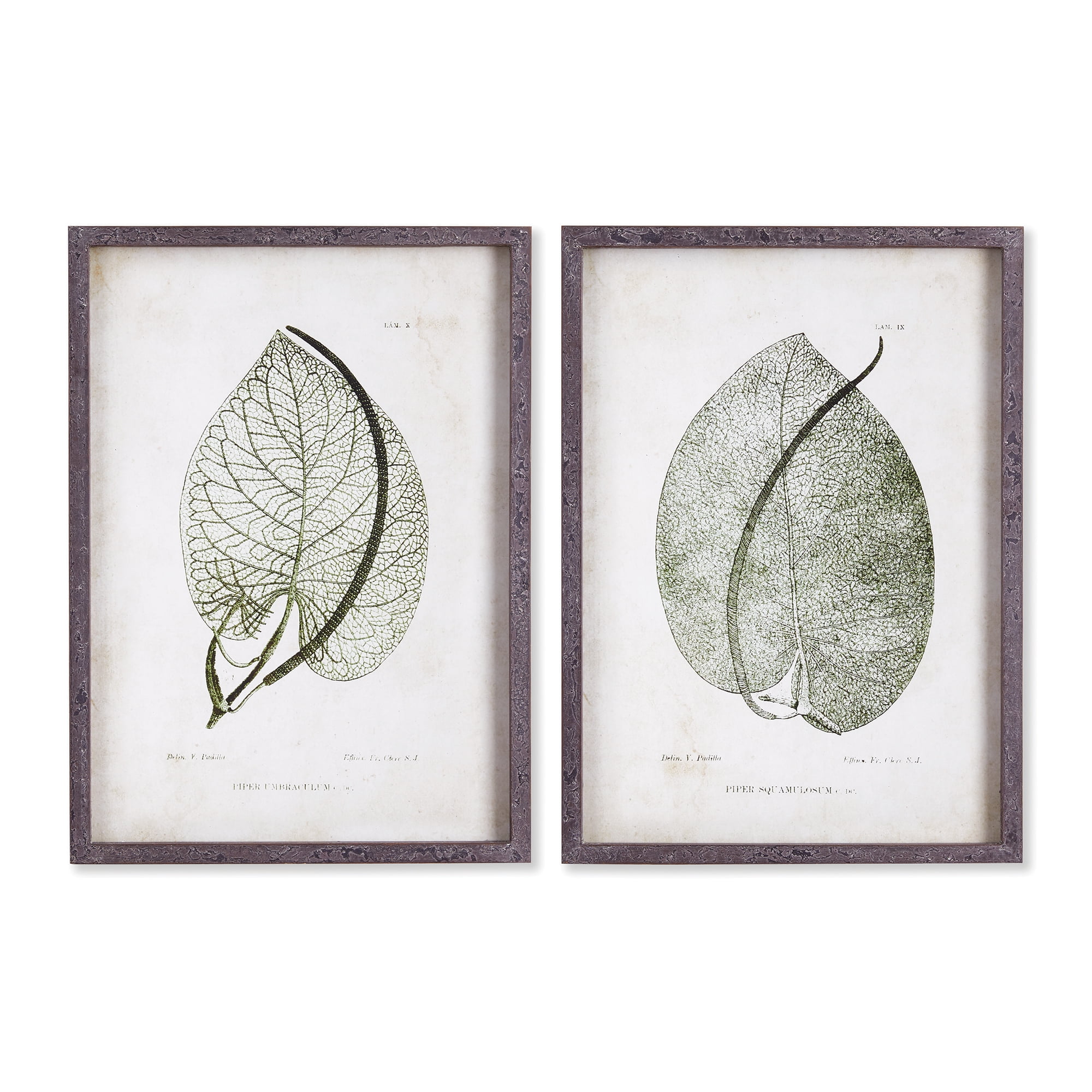 Cordate Leaf Study, Set Of 2 - Walmart.com