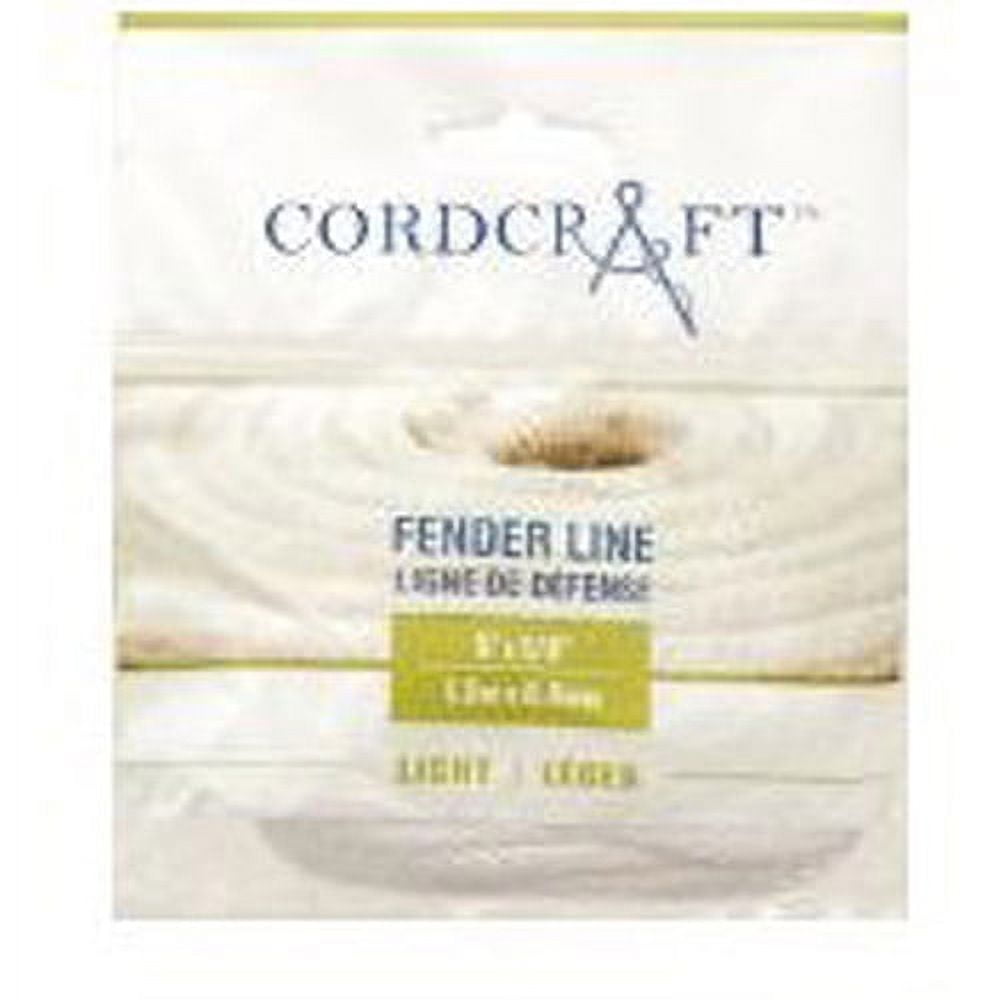 Cordcraft Fender Line, Double Braid Nylon, 1/4" x 5', White - Walmart.com