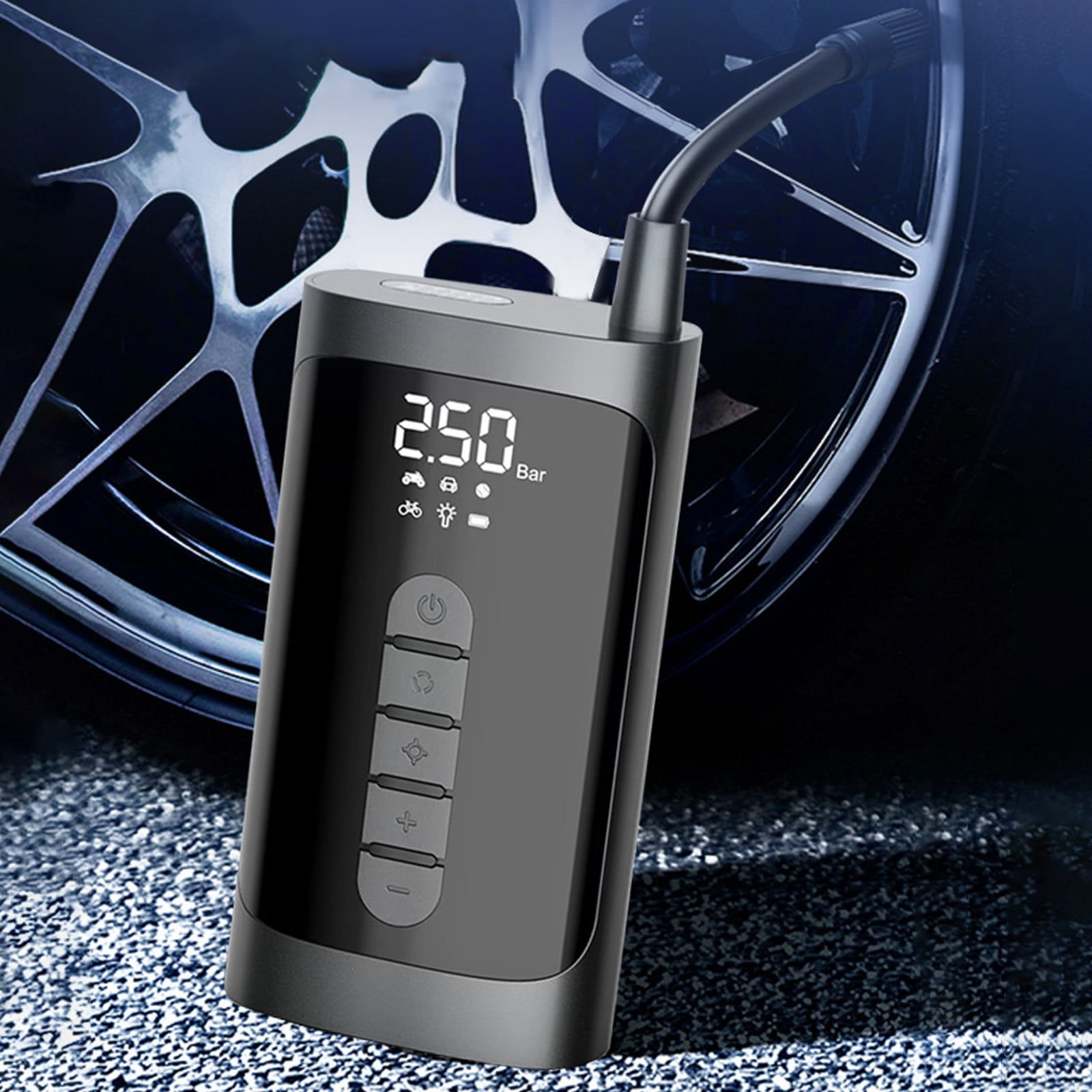 Corded Digital Models Of Small Portable Inflatable Pump Tire Pump ...