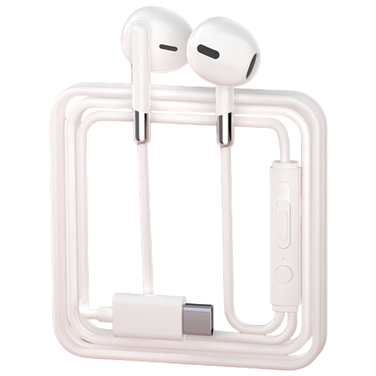 Corded Earphones Stereo Half In Ear 3.5mm/USB C Cable Control Earbud ...