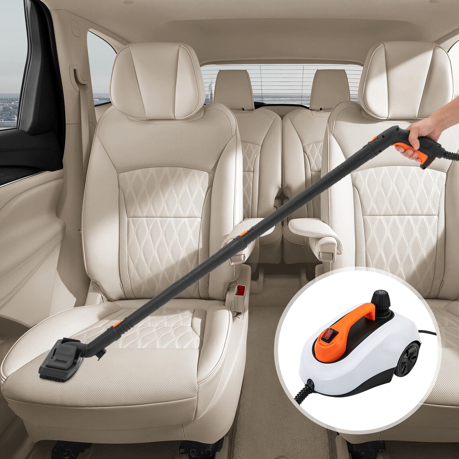 Corded Elect Steamer Cleaner,High Pressure Multipurpose Rolling ...