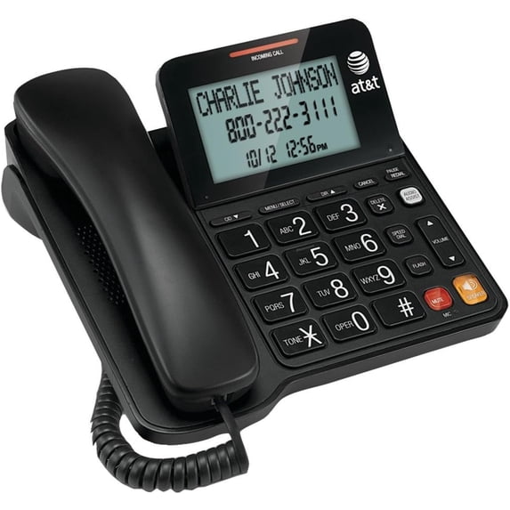 Corded Phone with Digital Answering System, Caller ID, Large Tilt ...