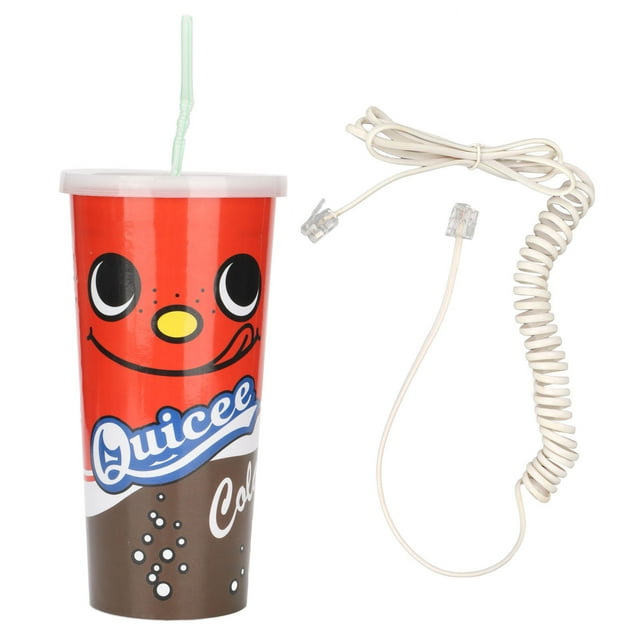 Corded Telephone HD Calls Cartoon Cola Cup Decorative Desktop Landline ...