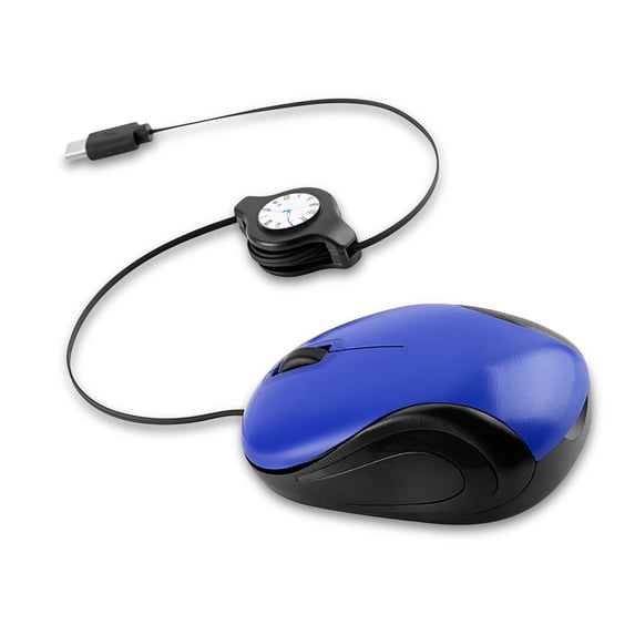 Corded USB C Retractable Cable Small 1000DPI Optical Basic Travel USB C ...