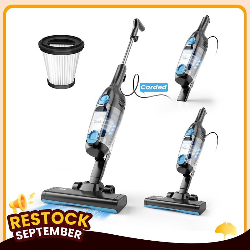 Corded upright vacuum cleaner, 15KPa suction power, 600W motor, ultra ...