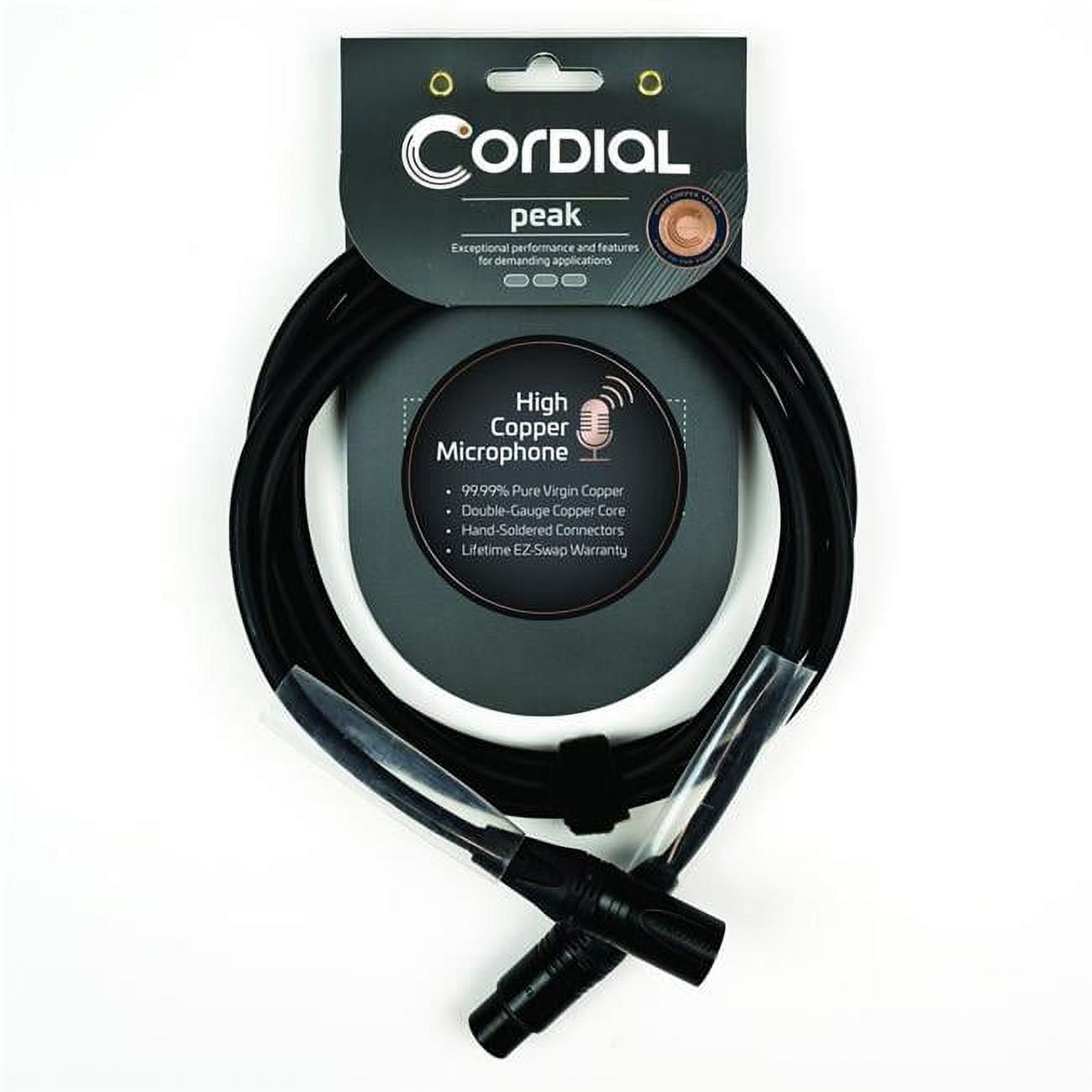 Cordial Cables 3719684 33 ft. Premium High-Copper Studio Microphone ...