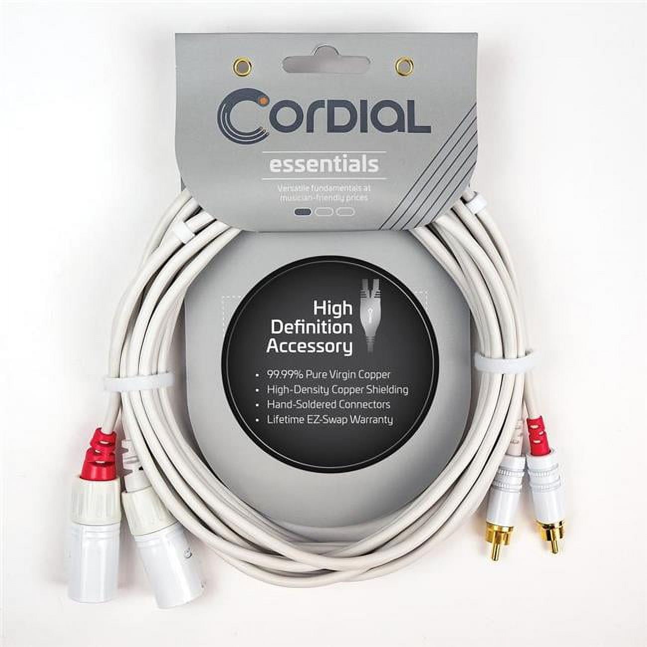 Cordial Essentials Series 3719812 Unbalanced Twin Cable & Adapter Two ...