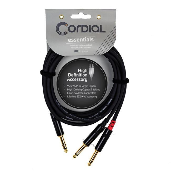 Cordial Essentials Series 3719854 10 ft. Stereo 0.125 in. TRS to Left ...