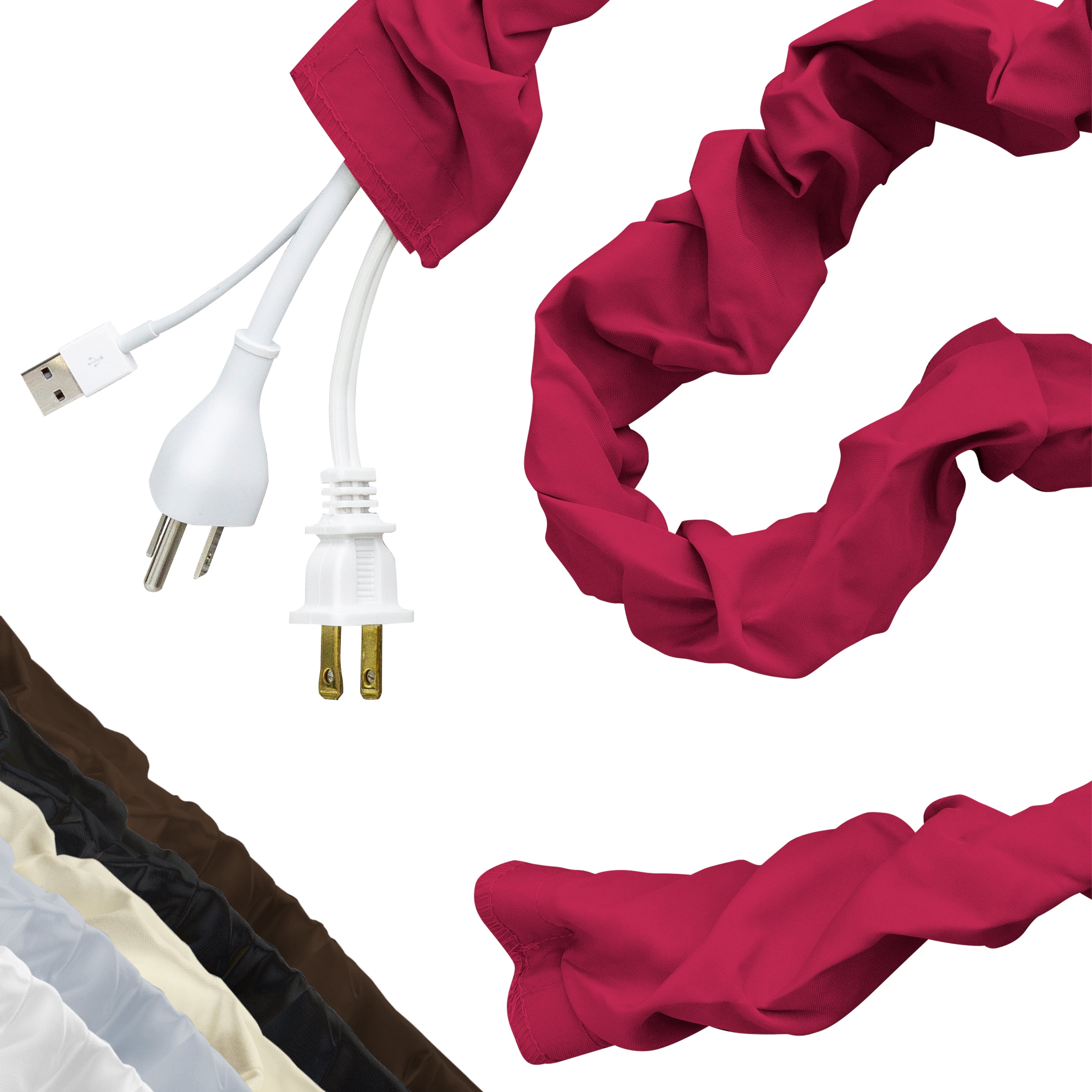 Cordinate Fabric Cord Cover, Berry, 6ft. - 61809 - Walmart.com