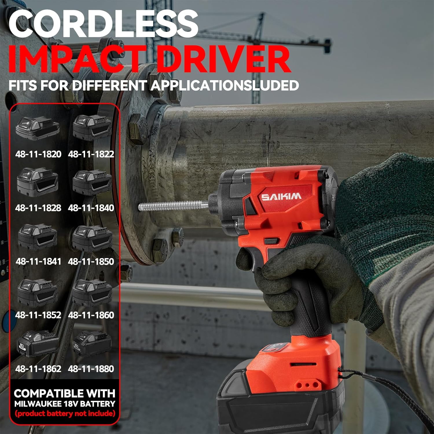 Cordless 1/4 HEX Impact Driver for 18v Battery, 2000 IN-lbs High Torque ...