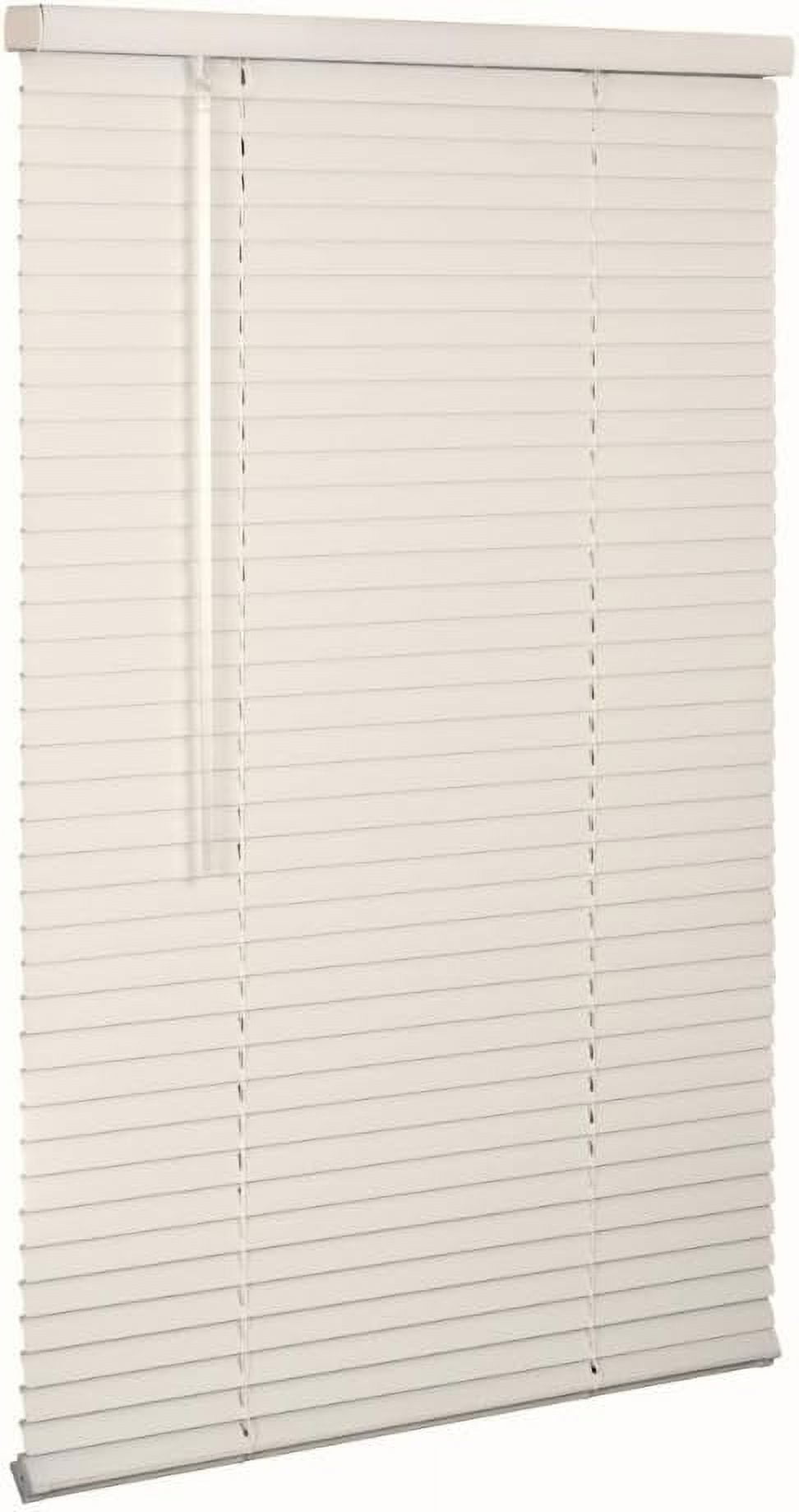 Cordless 1" Aluminum Mini Blind 27" Wide x 72" Long, Alabaster, Room ...