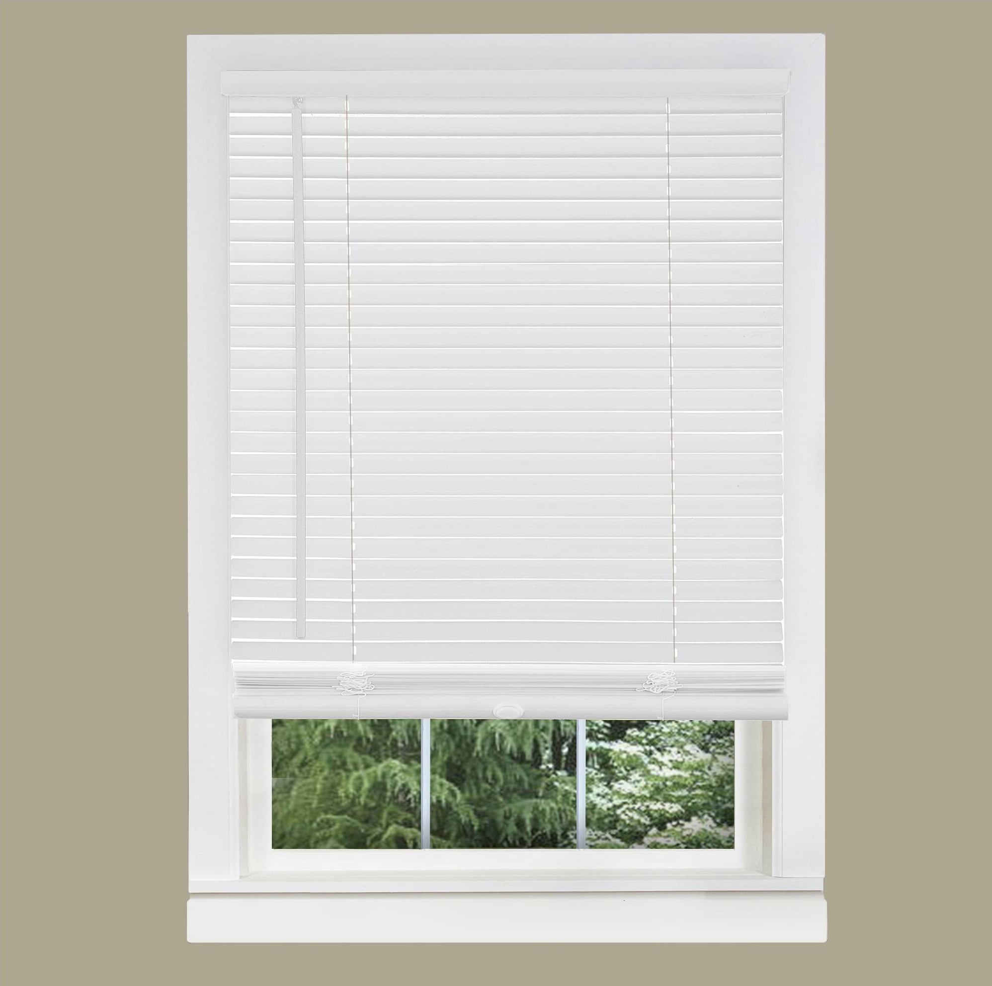 LOTUS & WINDOWARE Cordless Mini Blind, 1" Vinyl Slats, 35" Wide x 64 ...
