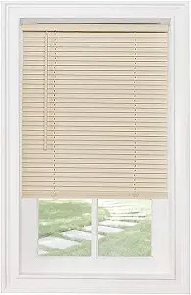 Cordless 1" Light Filtering Mini Blind, 32" Wide x 64" Long, Alabaster ...