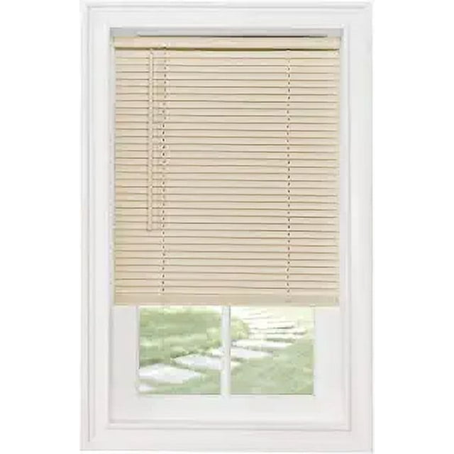 Cordless 1" Light Filtering Mini Blind, 36" Wide x 64" Long, Alabaster ...