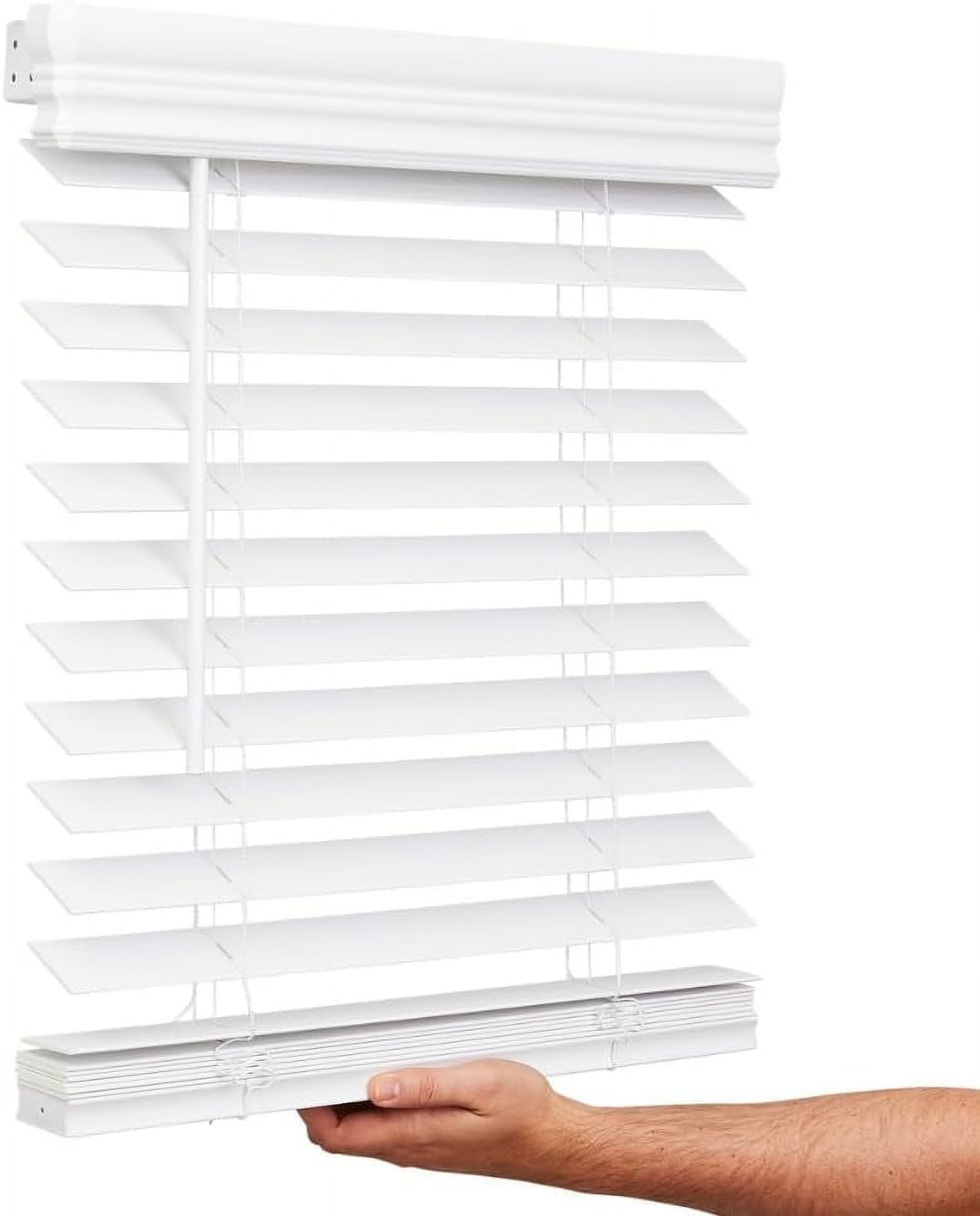 Cordless, 2 Inch Faux Wood Blind, 10" Wide x 72" Long, Window Blinds, Blinds & Shades, Blinds ...