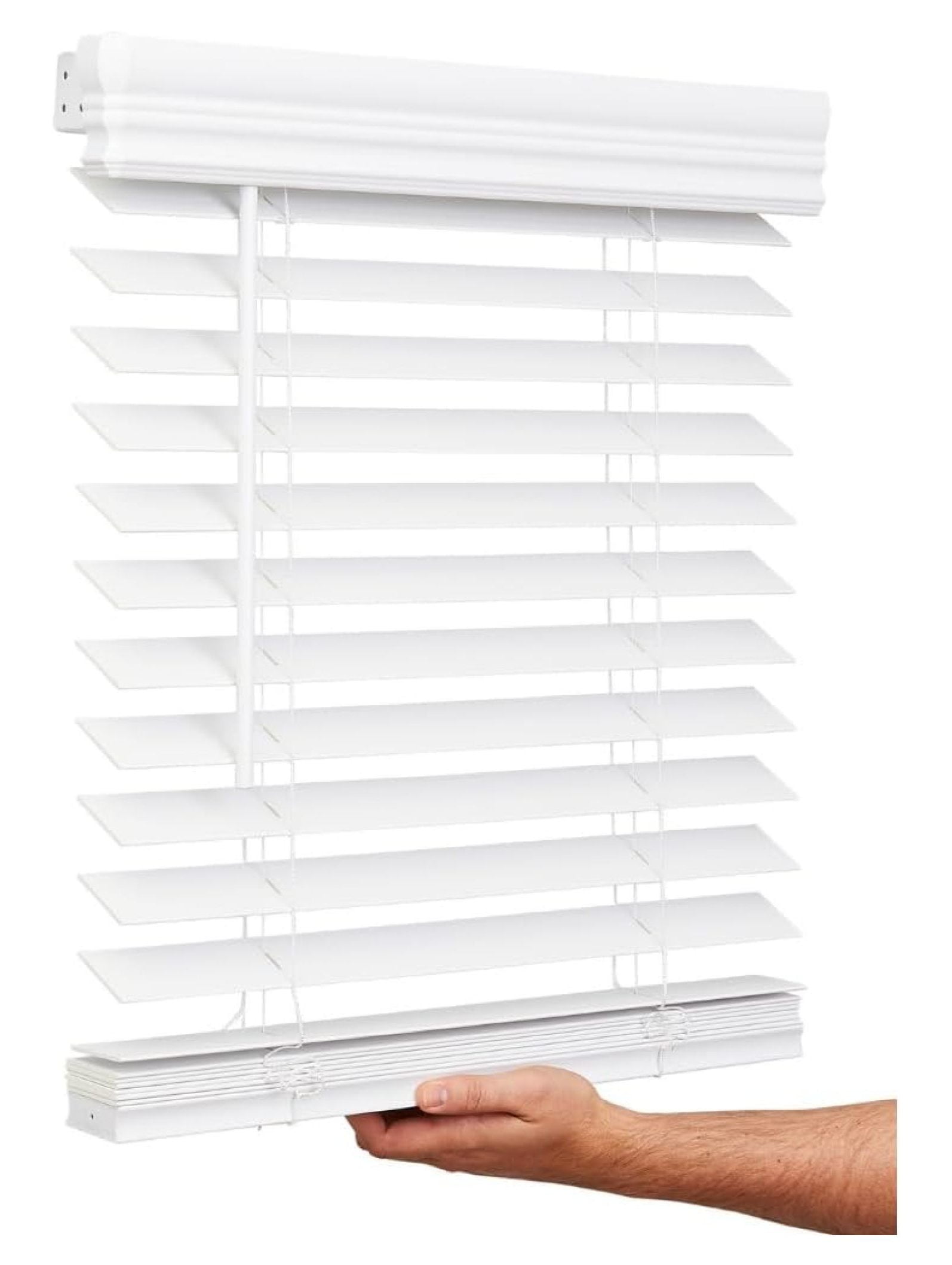 Cordless, 2 Inch Faux Wood Blind, 23" Wide x " Long, Window Blinds ...