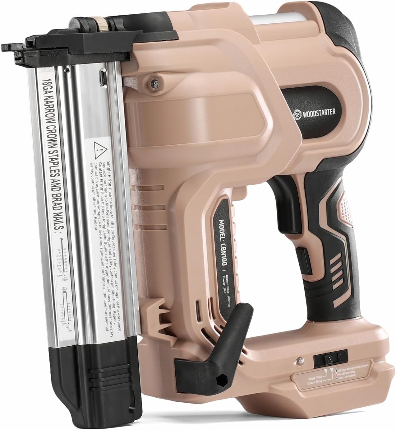 Cordless 2-in-1 Nail Gun & Staple Gun(Tool Only), Driving 2 inches 18GA ...