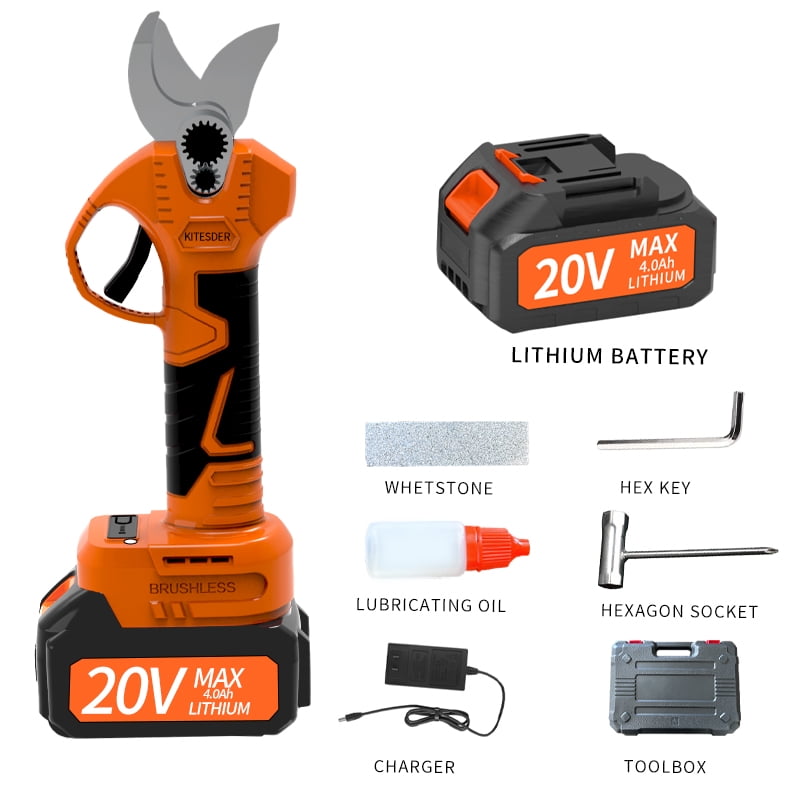 Cordless 20V Power Pruning Shears with Rechargeable Battery Gardening ...