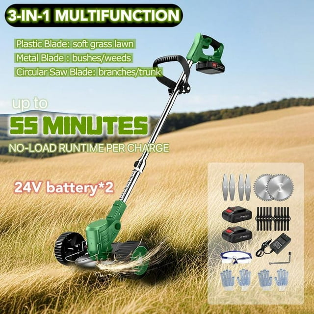 Cordless 21V Battery*2 6500mah Weed Wacker 3 in 1 Functionality as ...