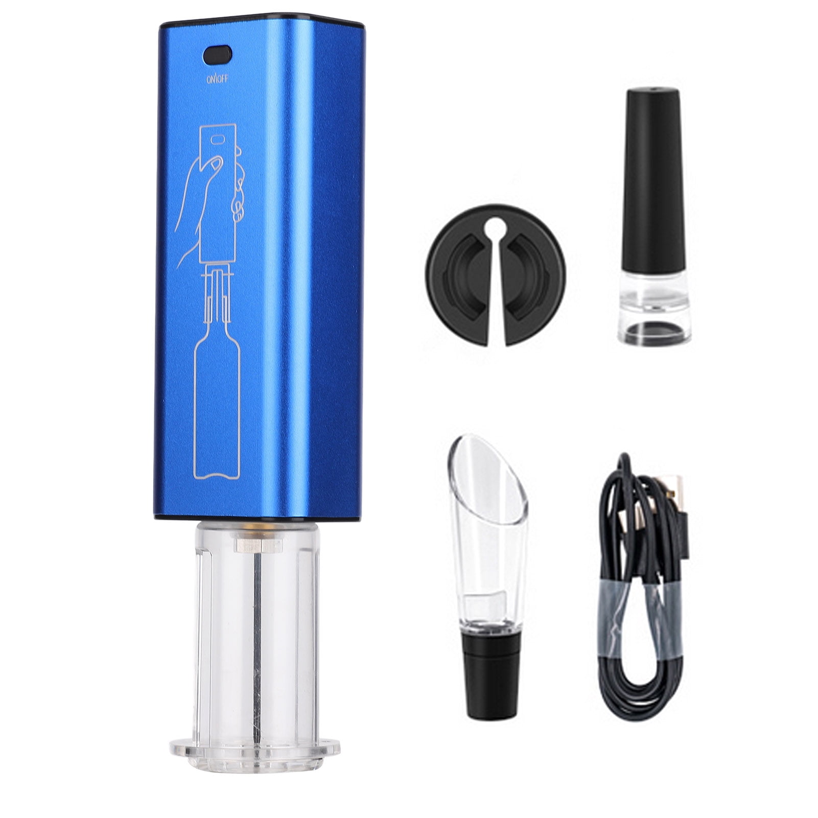 Electric Wine Opener 4 in 1 Automatic Bottle Opener with Foil Cutter ...