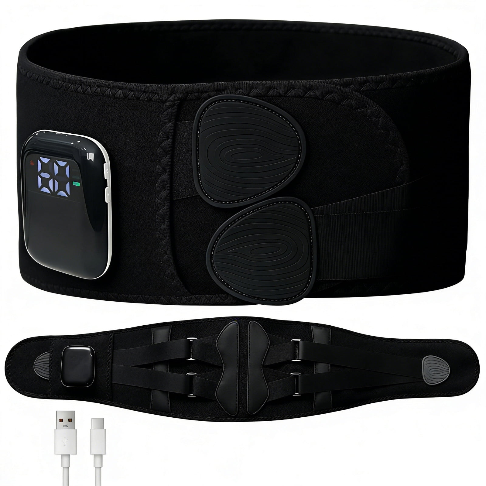 Cordless 5-In-1 Lower Back Massager with Heat, Back Massager for Pain ...