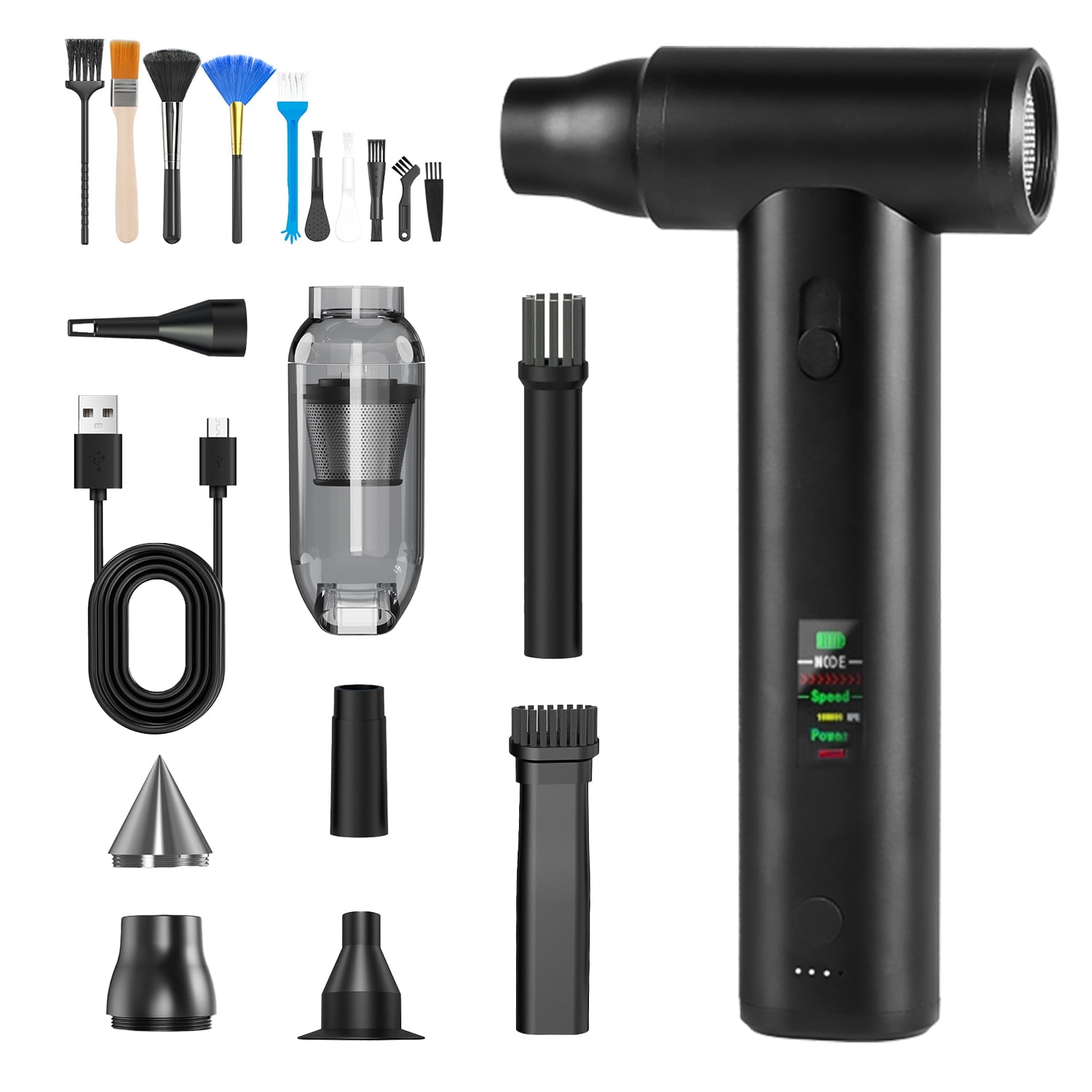 Cordless Air Duster with Brushless Motor - 130,000 RPM, Variable Speed ...