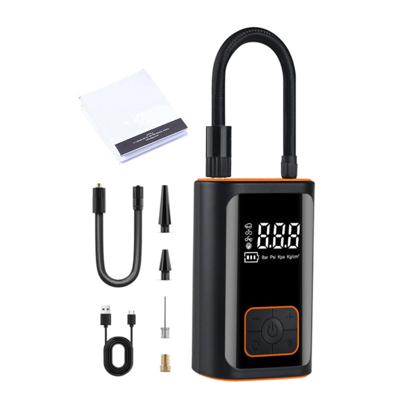 Cordless Air Pump LED Light Power Bank 3-in-1 Tire Inflator Portable ...