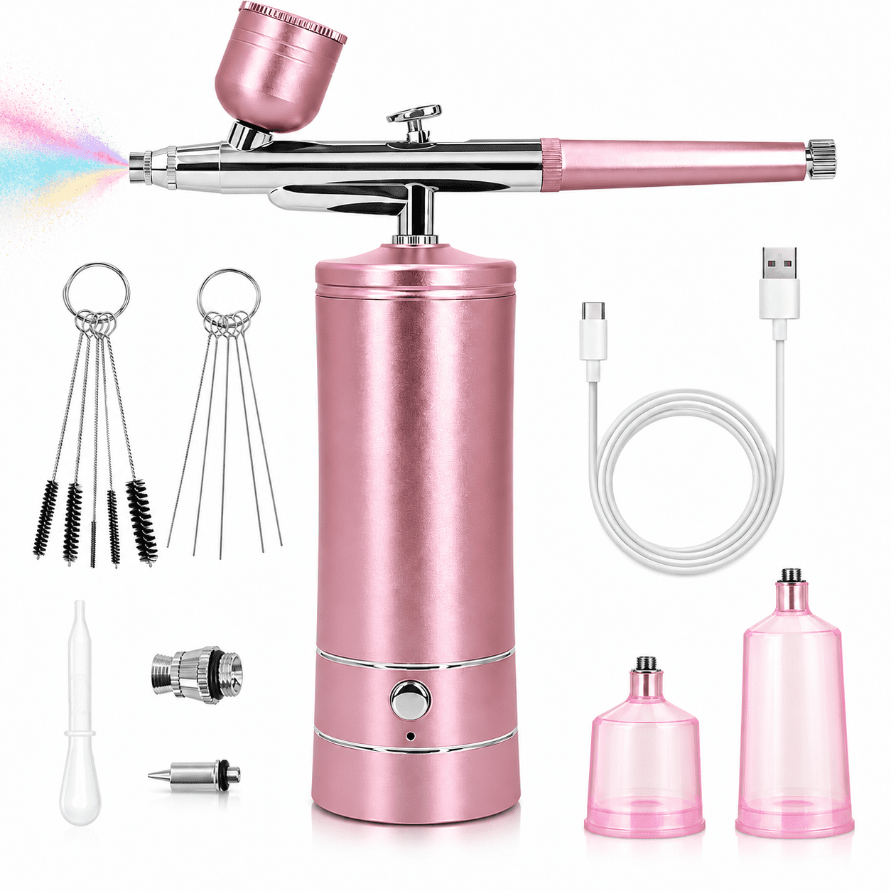 Cordless Airbrush Kit with Compressor, Rechargeable Spray Gun for Nail ...
