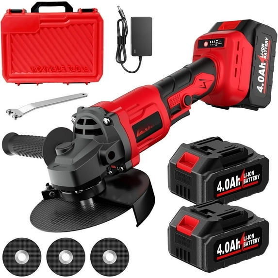 Cordless Angle Kit, 4-1/2" Power Angle Grinders with 2 * 4.0Ah ...