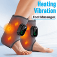 Cordless Ankle Massager,Foot Massage Wrap with Heat & Vibration,Heated ...