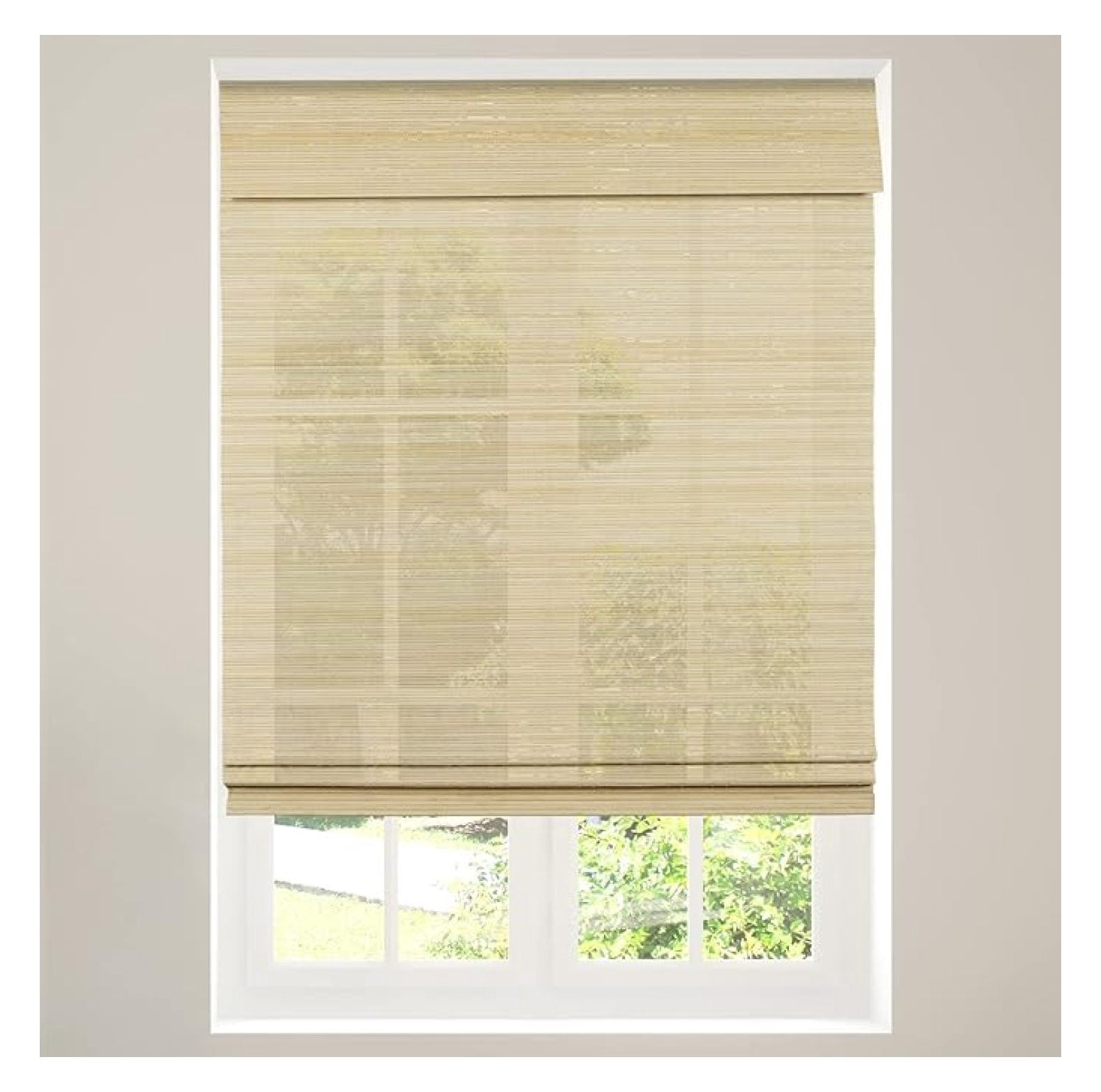 Cordless Bamboo Shade Blind, 24x74 Inch, Light Filtering, Ceylon ...