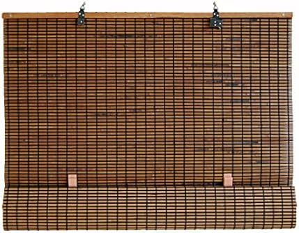 , Cordless Bamboo Slat Roll Up Window Blind 24-Inch Wide by 72-Inch ...