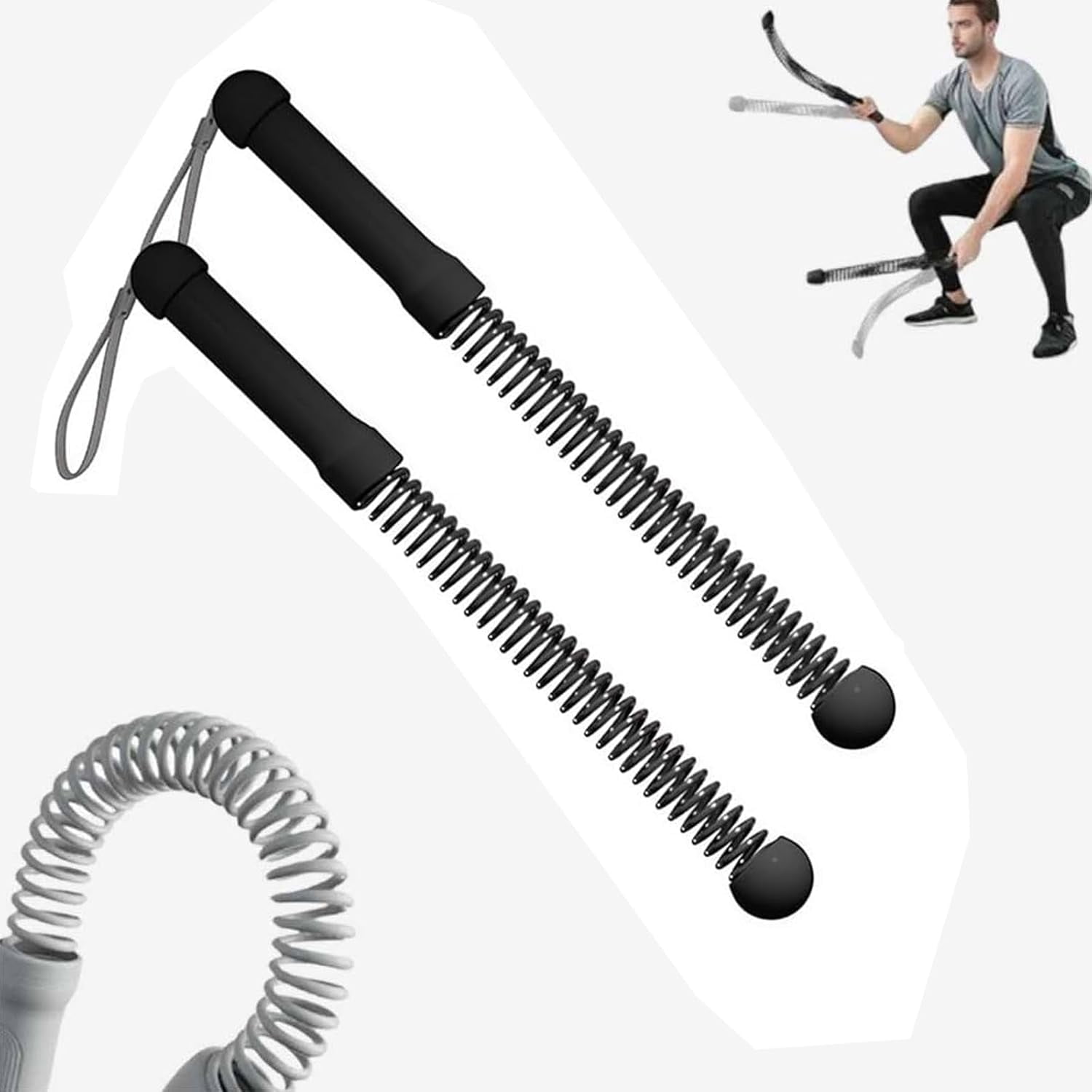 Cordless Battle Ropes,2026 New Ropeless Battle Rope, 2pcs Weighted ...