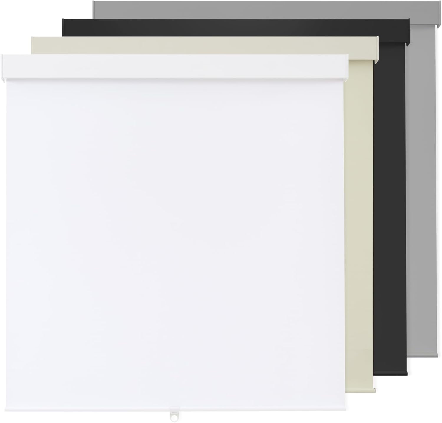 Cordless Blackout Roller Shades, Free-Stop Thermal Insulated UV ...