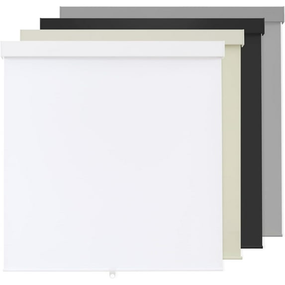 Cordless Blackout Roller Shades, Free-Stop Thermal Insulated UV ...