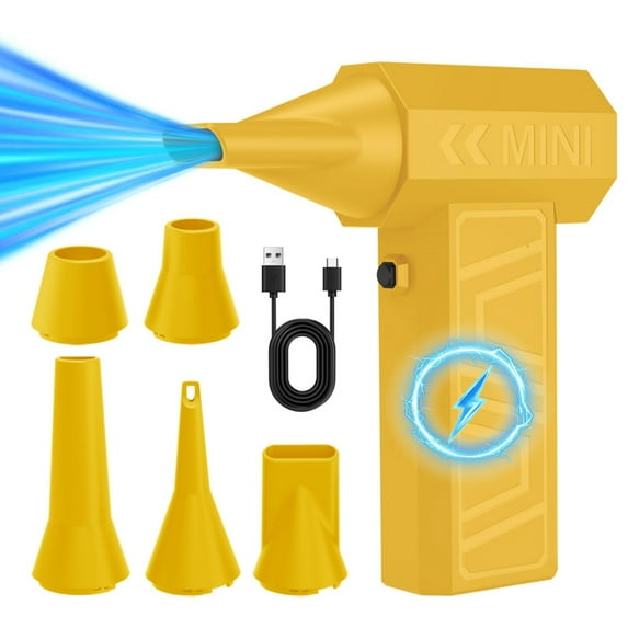 Cordless Blower 105000RPM Air Duster with 5 Interchangeable Nozzles ...