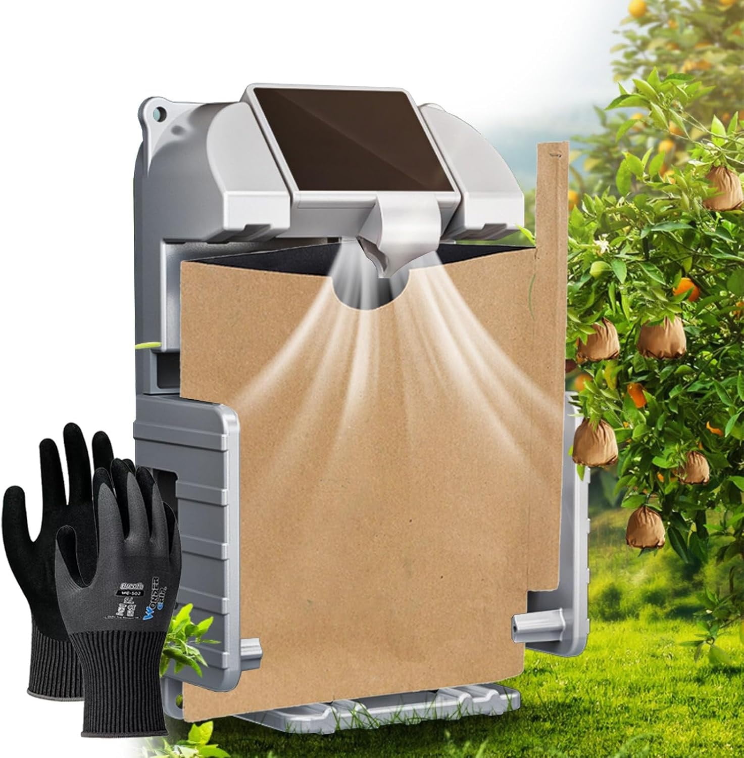 Cordless Blown Bag Machine & Fruit Protection Bags-Orchard Bagging Device Set,15-20h Runtime ...