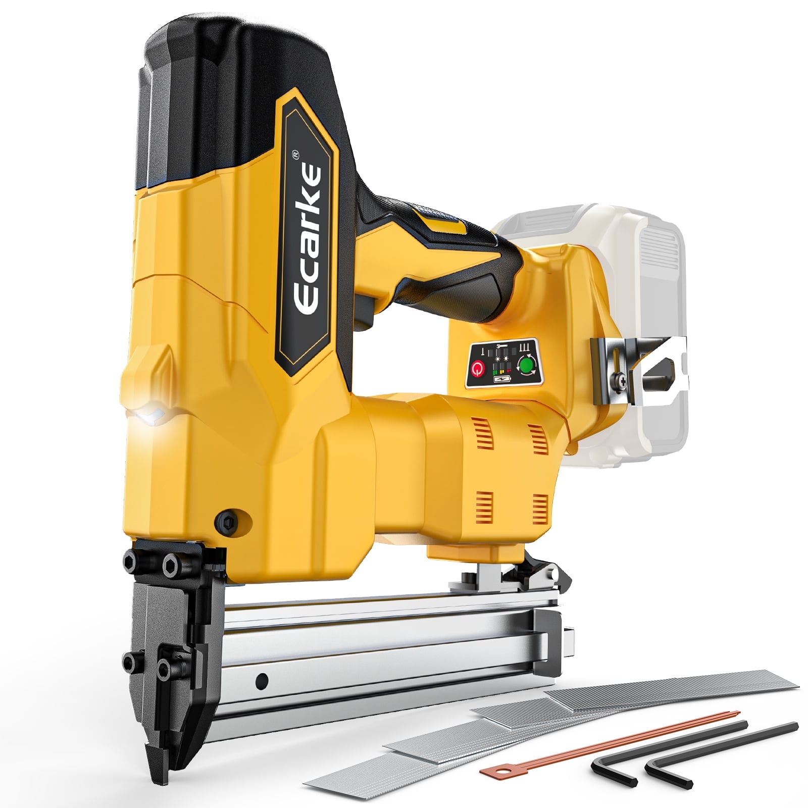 Cordless Brad Nailer Compatible with Dewalt 20V Battery: Brushless ...