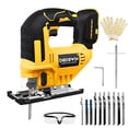 Cordless Brushless Jigsaw Kit With Saw Blades, Guide Ruler, Safety ...