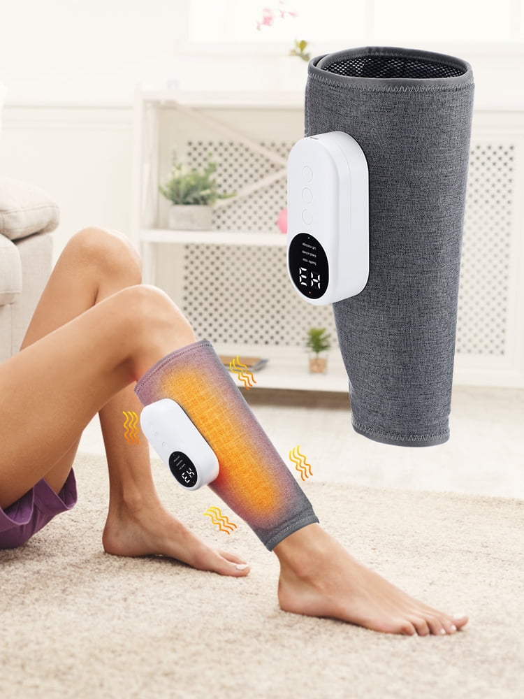 JeckyBro Leg Massager, Air Compression Calf Massager with Heat ...