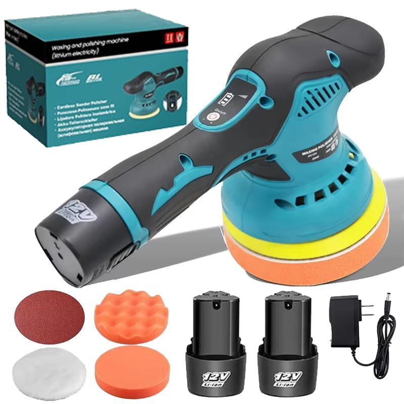 Cordless Car Buffer Polisher with 12V Lithium Rechargeable Battery*2 ...