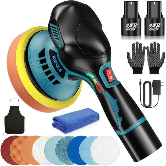 Cordless Car Buffer Polisher, 6 Inch Portable Buffer Polisher with 2x2 ...