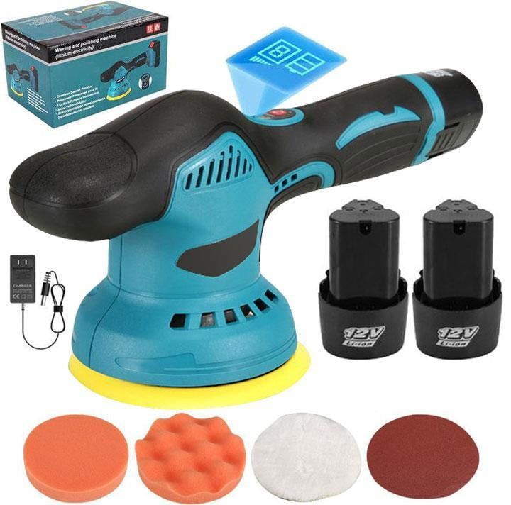 Cordless Car Buffer Polisher, 6 In Mini Buffer Polisher Kit with 2 Pack ...