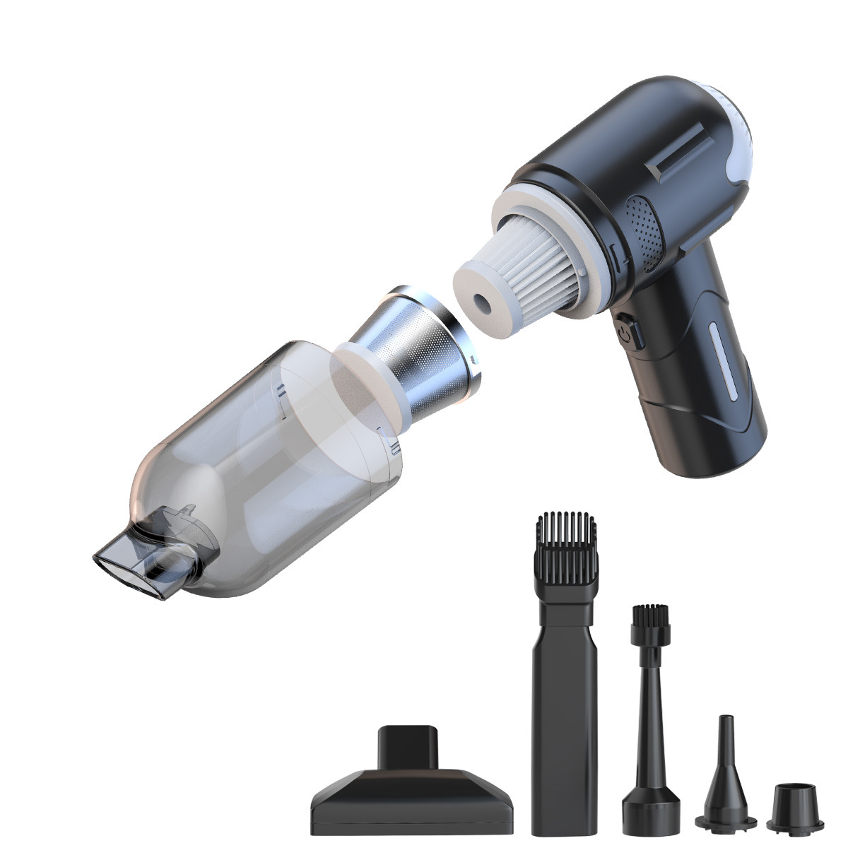 Cordless Car Vacuum Blower, 12000pa Suction Wet/Dry Handheld Vacuum and ...