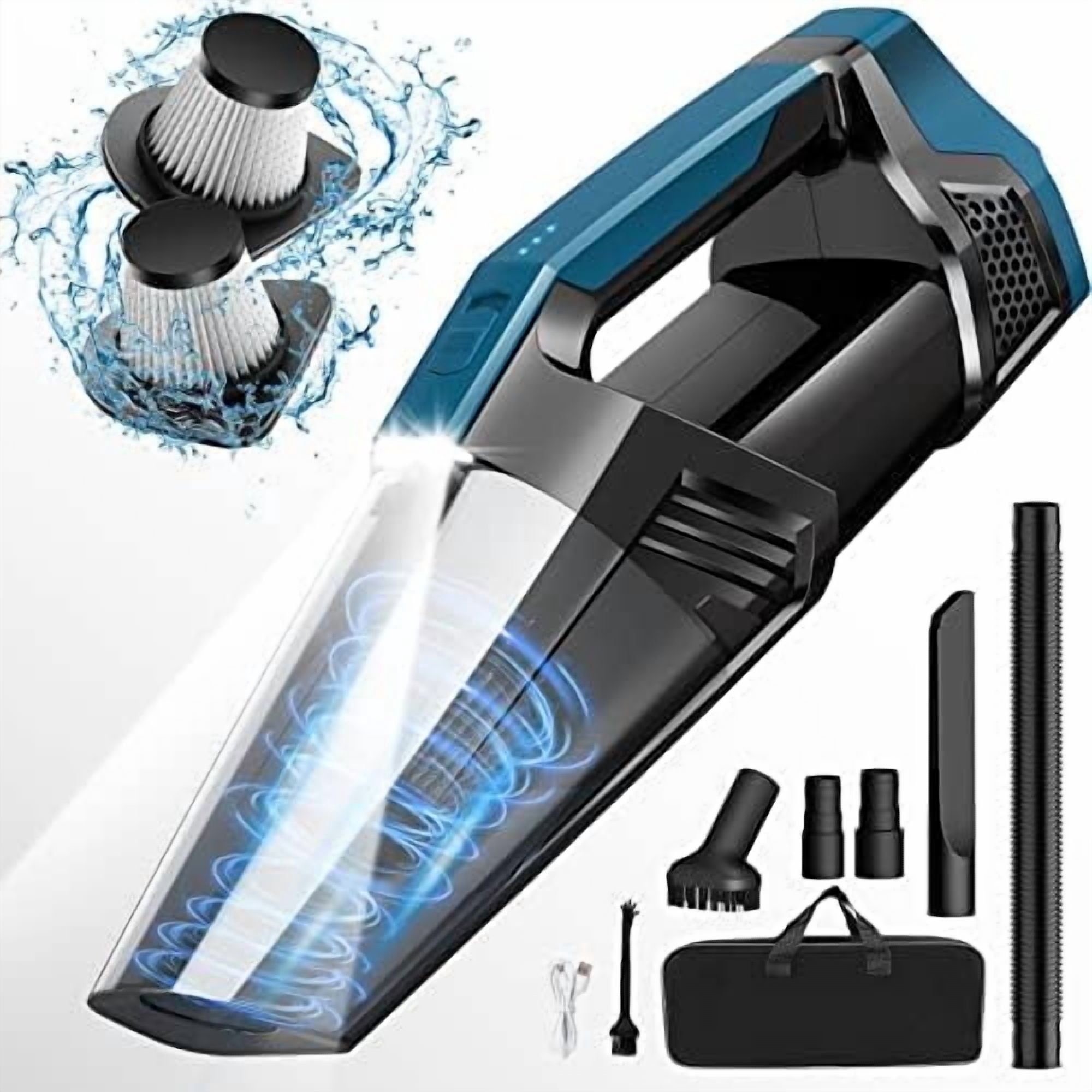 Cordless Car Vacuum Lightweight High Power Handheld Vacuum Cleaner with ...