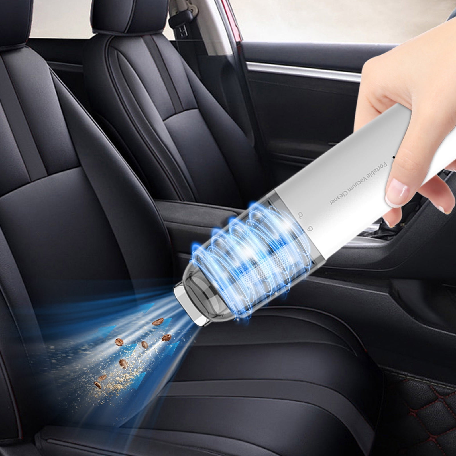 Cordless Car Vacuum, Portable Air Duster and Vacuum Hand Pump,2 in 1 ...