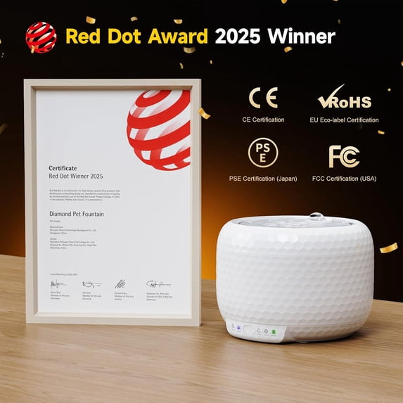 Cordless Cat Water Fountain with 5200mAh Battery, 1.8L/62oz Wireless ...