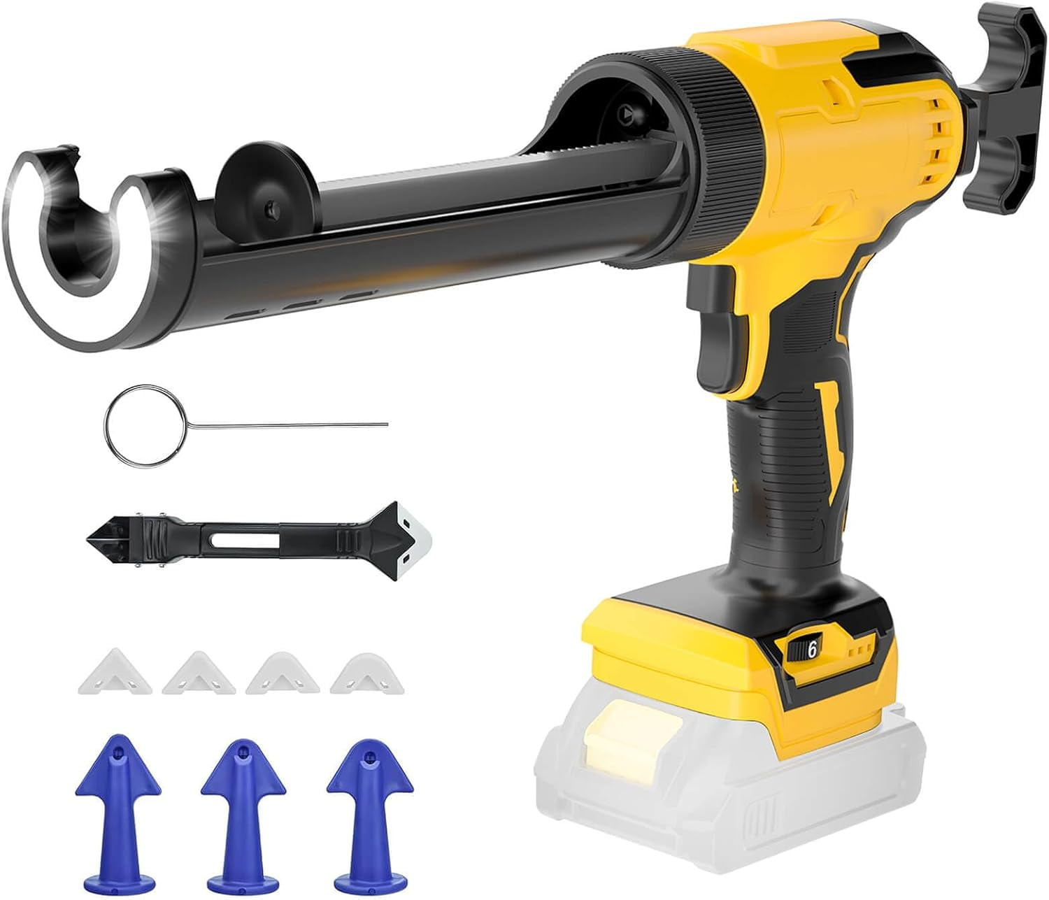 Cordless Caulking Gun Compatible with 20V Max Battery (Tool Only) 10oz ...