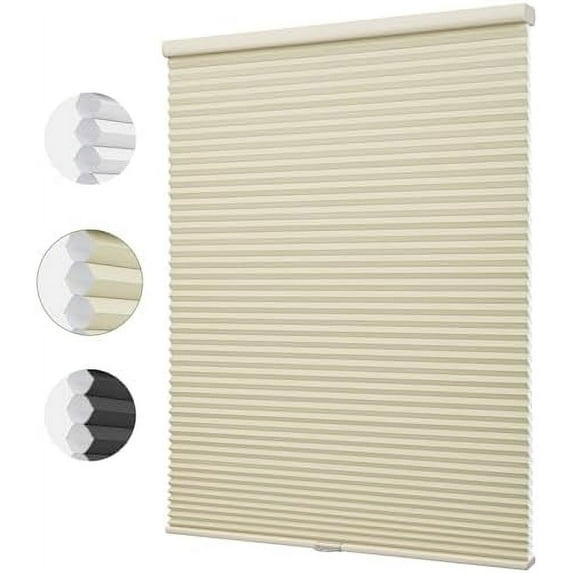 Cordless Cellular Shades for Windows - 1.5" Light Filtering Cellular Blinds for Indoor Window ...